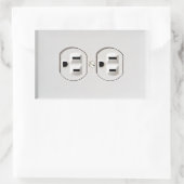 Fake Electrical Outlet Rectangular Sticker | Zazzle