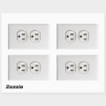 Fake Electrical Outlet Rectangular Sticker | Zazzle