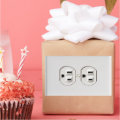 Fake Electrical Outlet Rectangular Sticker | Zazzle