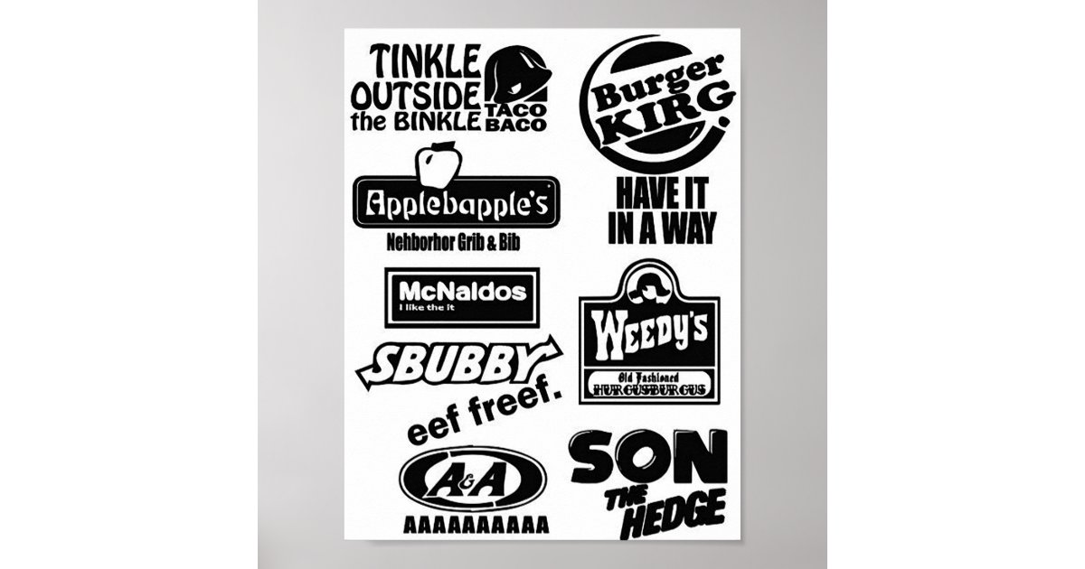 Fake Fast Food Poster | Zazzle