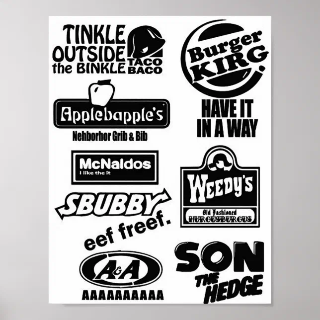 Fake Fast Food Poster | Zazzle