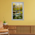 Fake Faux Window Illusion - Chinese Garden View Poster | Zazzle