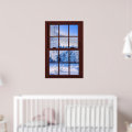 Fake Faux Window Illusion - Fresh Snow Scene Poster | Zazzle