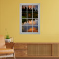 Fake Faux Window Illusion - Lake Reflection Scene Poster | Zazzle