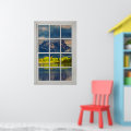 Fake Faux Window Illusion - Sunny Mountain View Poster | Zazzle