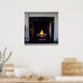 Fake fireplace poster | Zazzle