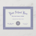 Fake Graduation Diploma Your Text Postcard | Zazzle