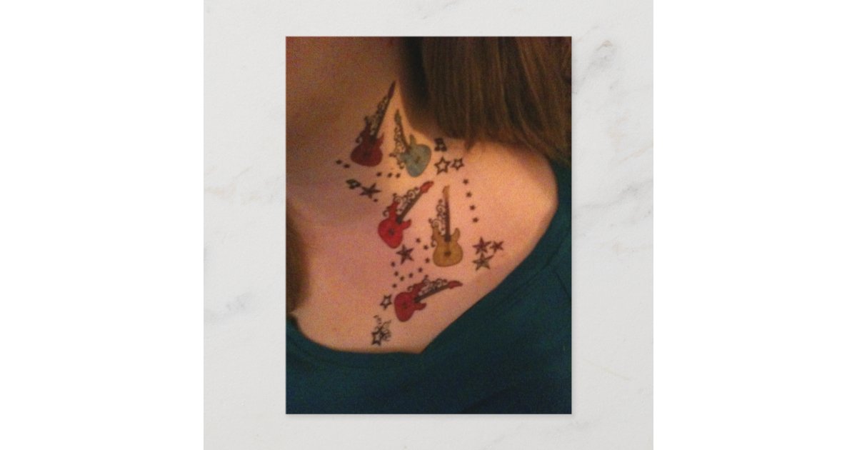 Fake Neck Tattoo Postcard | Zazzle