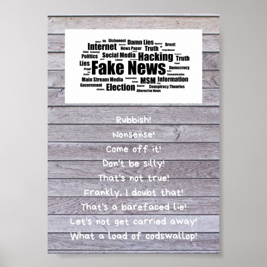 Fake News Poster - The Truth is out there. | Zazzle.com