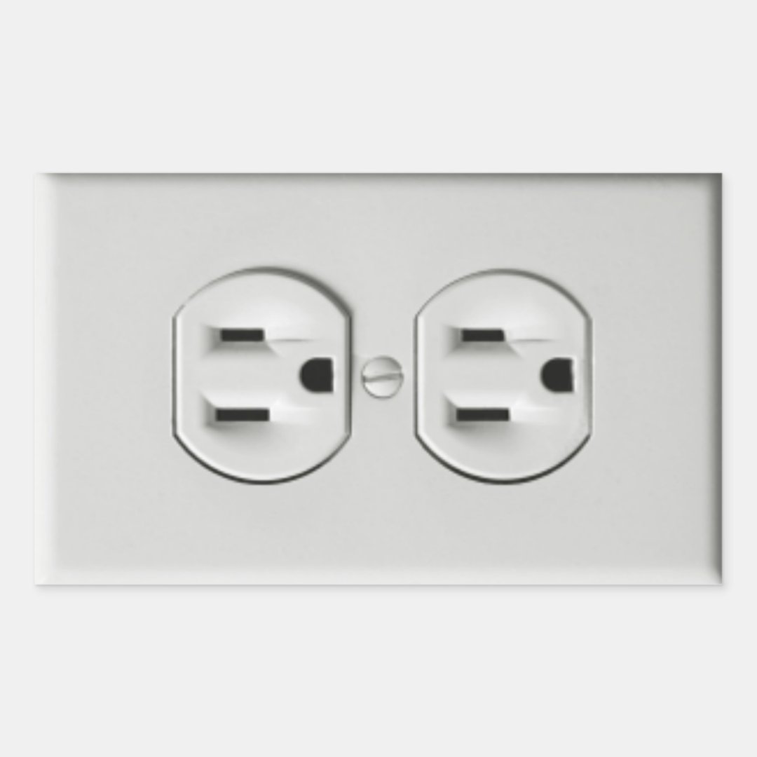 Fake Outlet Prank Sticker | Zazzle