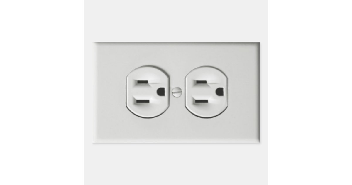 Fake Outlet Prank Sticker | Zazzle