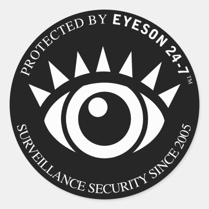 FAKE SECURITY STICKERS | Zazzle.com