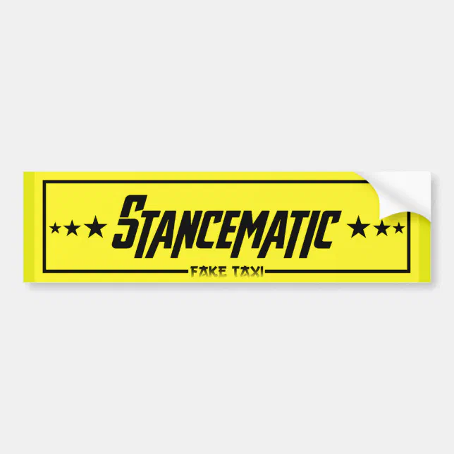 FAKE TAXI SLAP BUMPER STICKER | Zazzle
