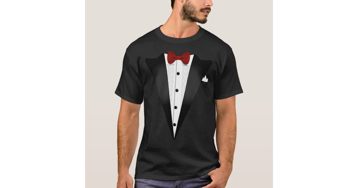 Fake Tuxedo Costume T-Shirt | Zazzle