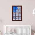 Fake Window Illusion - Fresh Snow Scene Poster | Zazzle