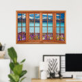 Fake Window Illusion - Mountain Lake in the Spring Poster | Zazzle