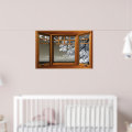 Fake Window Illusion - Ominous White Blossoms Poster | Zazzle
