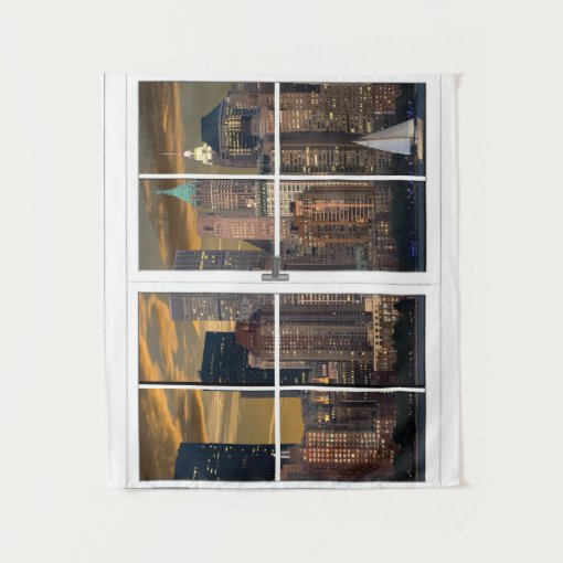 Fake Window New York City Wall Hanging Tapestry | Zazzle