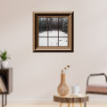 Fake Window Poster Winter Snow Scene With Trees | Zazzle