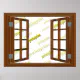 Fake Window View Poster Custom Faux Scenic | Zazzle