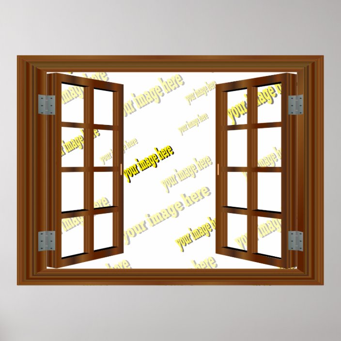 Fake Window View Template Poster | Zazzle.com