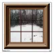 Fake Window View Winter Snow Scene Trees Wall Decal | Zazzle