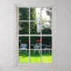 Fake Window - White Wood - Backyard View Poster | Zazzle