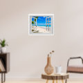 Fake Window With Tropical Beach Ocean View Poster | Zazzle