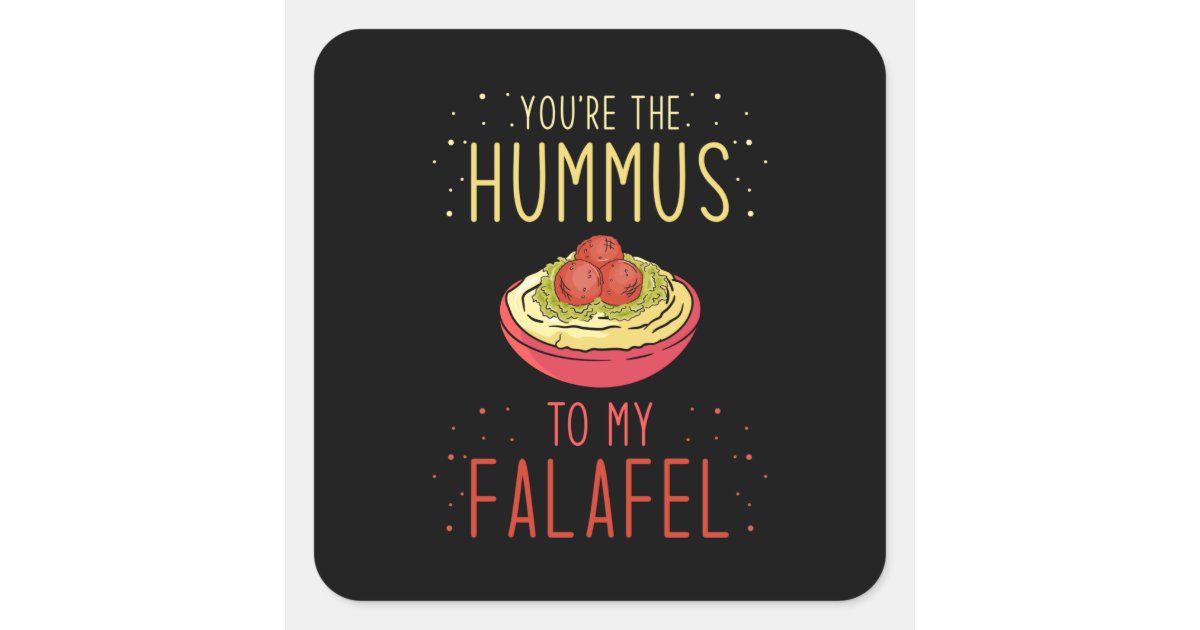 Falafel Hummus Square Sticker | Zazzle