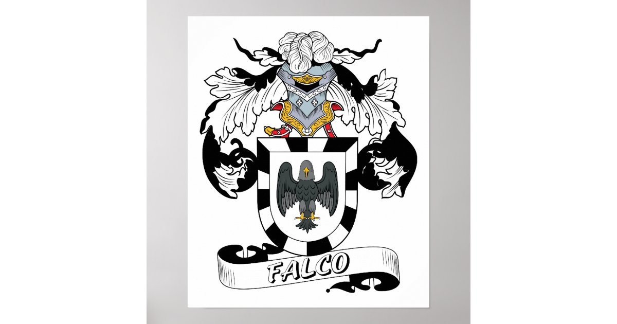 Falco Family Crest Poster | Zazzle