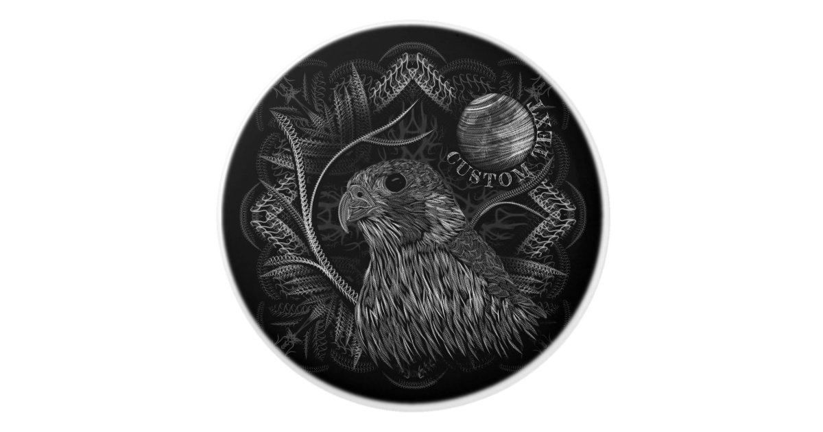 Falcon Full Moon Ceramic Knob | Zazzle