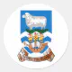Falkland Islands Coat of Arms Classic Round Sticker | Zazzle