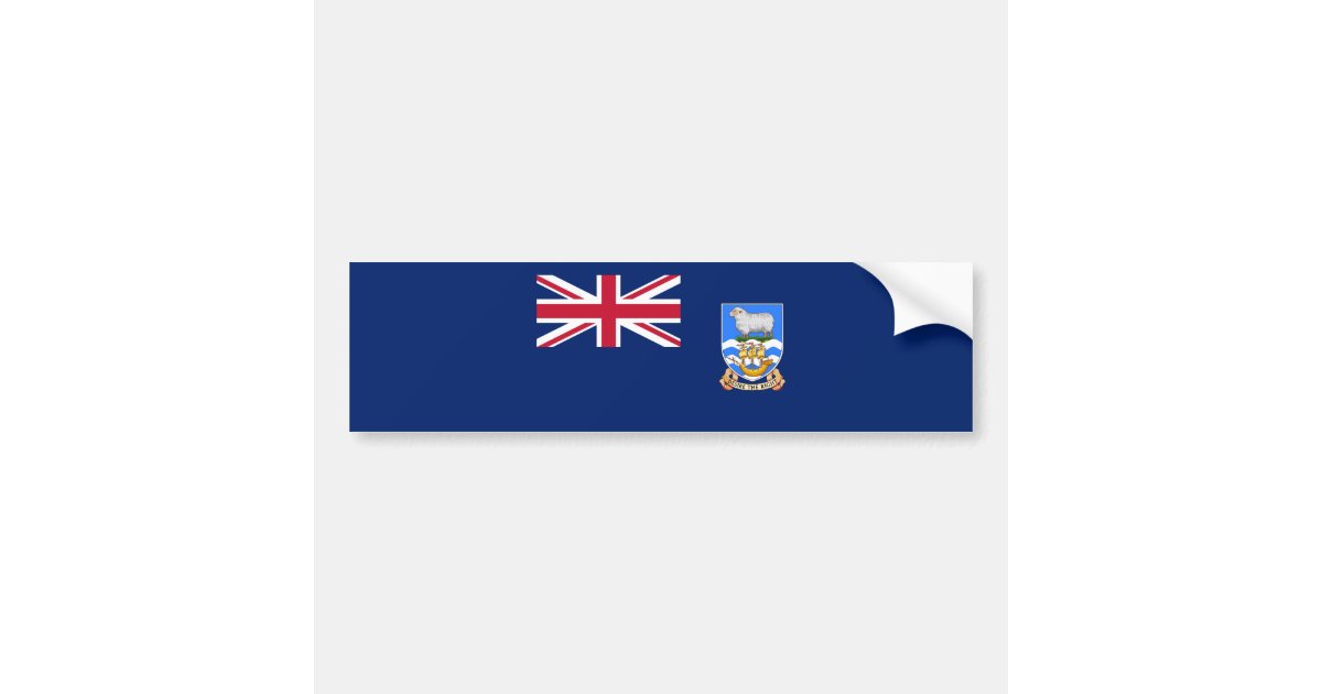 Falkland Islands Flag Bumper Sticker | Zazzle