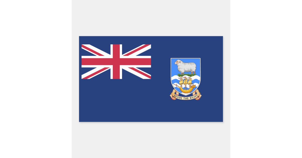 Falkland Islands Flag Rectangular Sticker | Zazzle