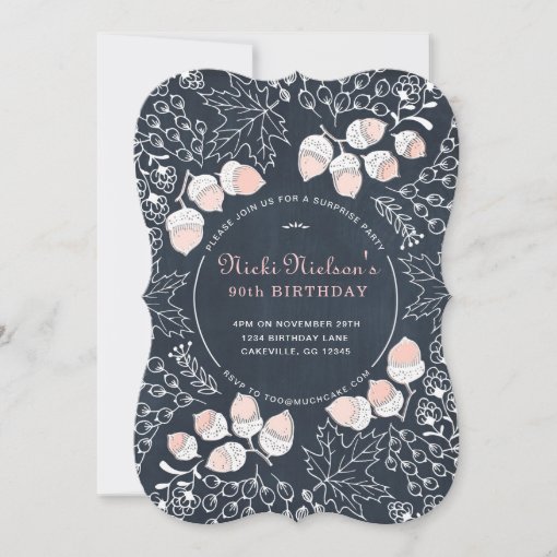 Fall Adult Birthday Party Invitation Milestone | Zazzle
