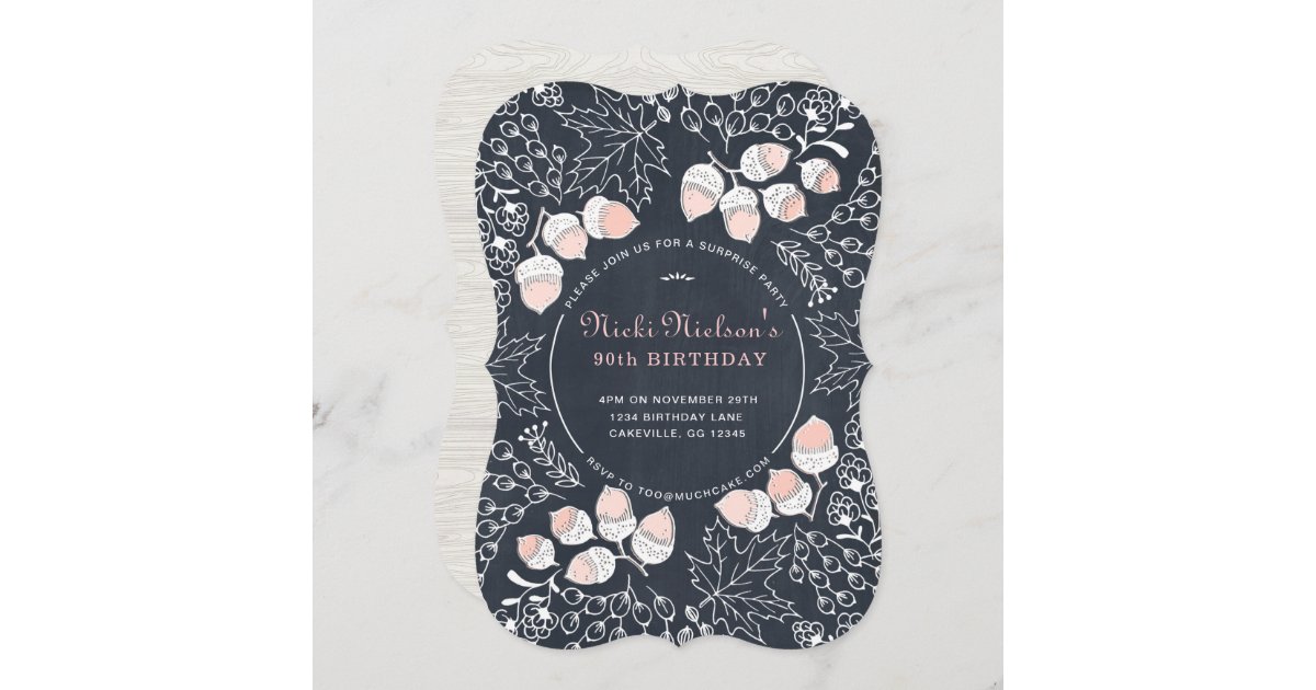 Fall Adult Birthday Party Invitation Milestone Zazzle