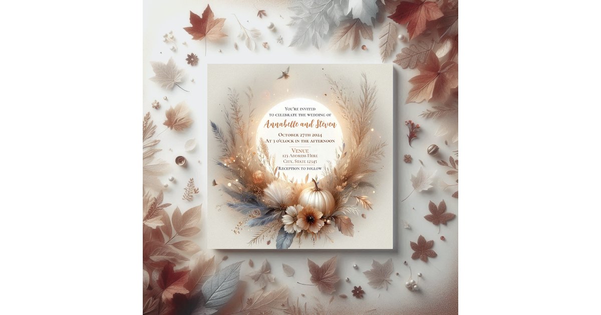 Fall and Autumn Wedding Invitation | Zazzle