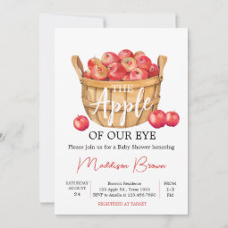 Fall Apple Basket Baby Shower Invitation | Zazzle