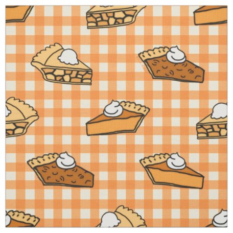 I Love Pumpkin Pie Fabric | Zazzle