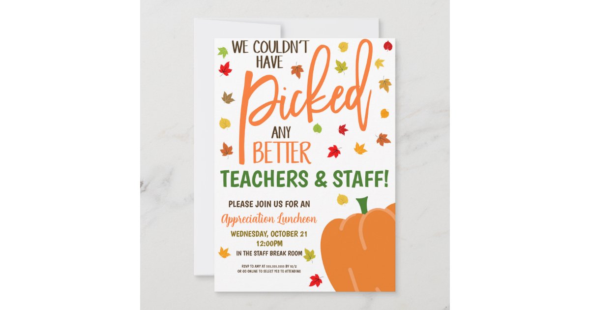 Fall Appreciation Invitationn Invitation | Zazzle