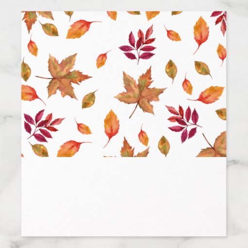 Fall Autum leaves envelope liner | Zazzle