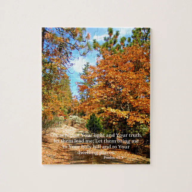Fall Autumn Christian Scripture Bible Verse Jigsaw Puzzle | Zazzle