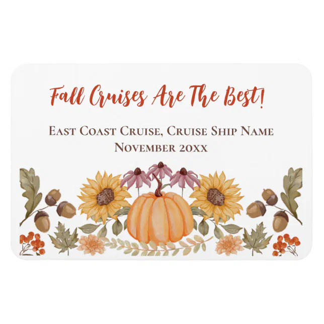Fall Autumn Cruise Cabin Stateroom Door Marker Magnet | Zazzle