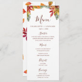 Fall Autumn Dinner Menu template | Zazzle
