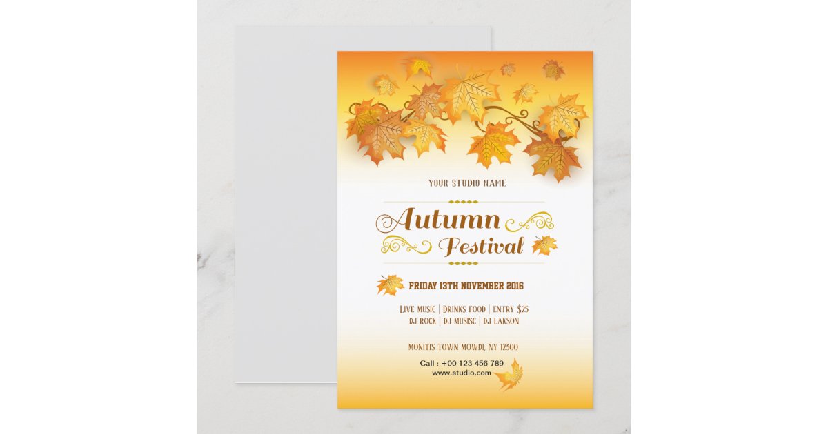 Fall / Autumn Festival Flyer Invitation | Zazzle