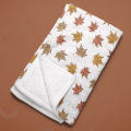 Fall Autumn Foliage Fall Leaves Simple Greenery Fleece Blanket | Zazzle