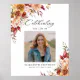 Fall Autumn Funeral Program Photo Order of Service Poster | Zazzle