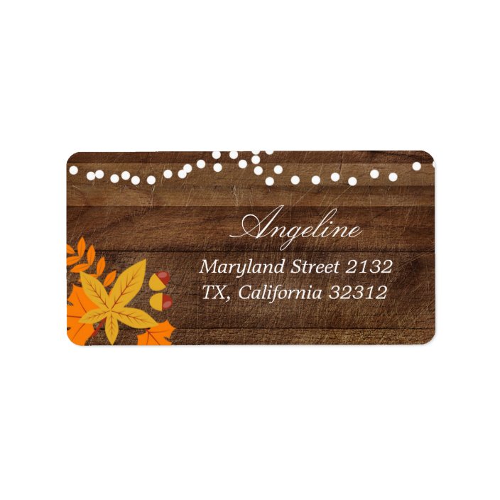 Fall Autumn leaves Address Label | Zazzle.com