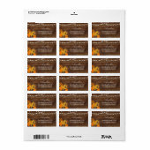 Fall Autumn leaves Address Label | Zazzle