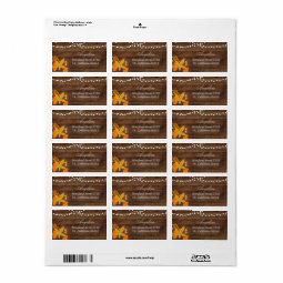 Fall Autumn leaves Address Label | Zazzle
